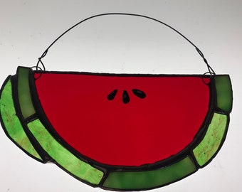 Stained Glass Watermelon Suncatchers - Etsy