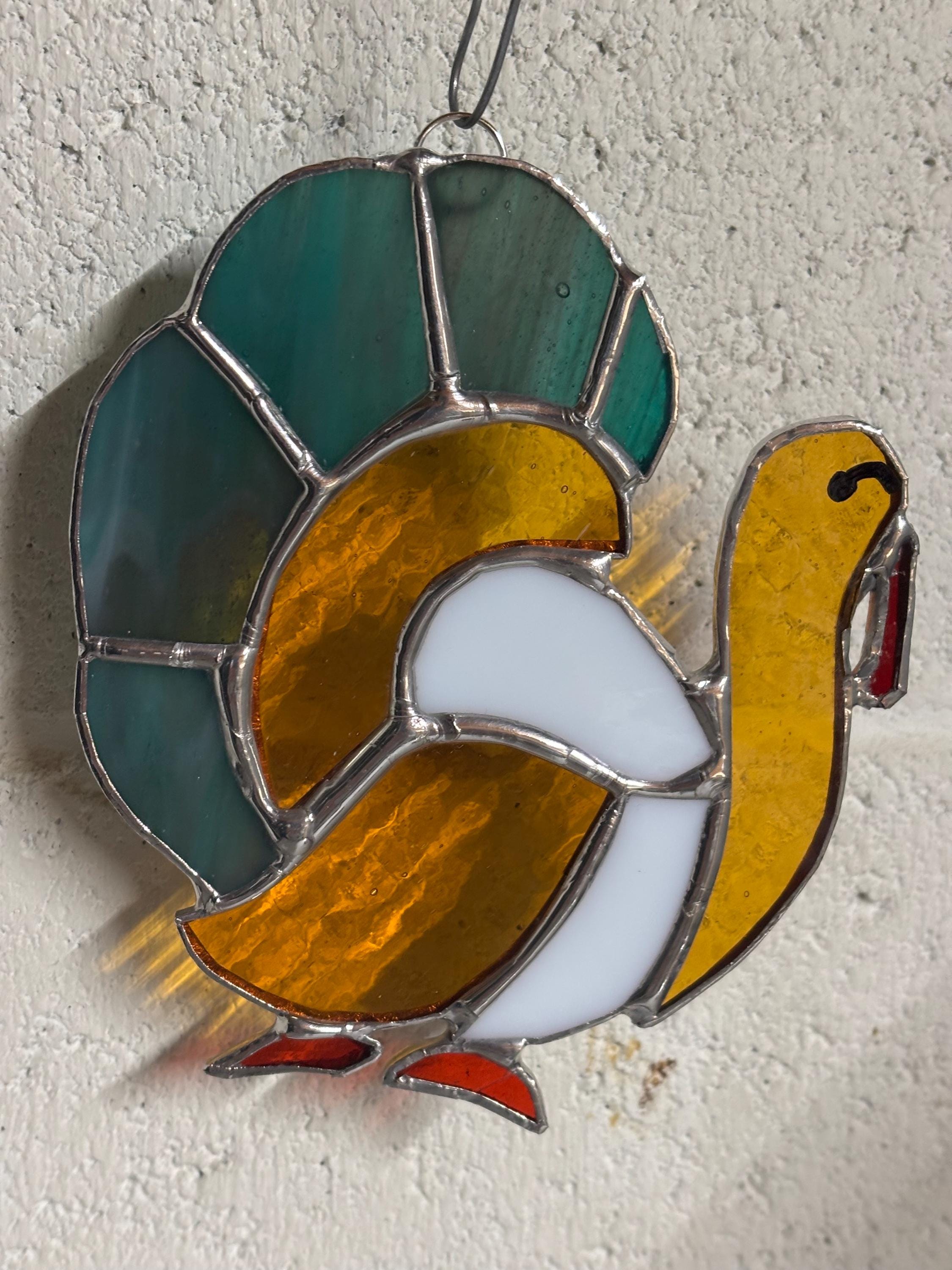 Small Stained Glass Turkey - Etsy