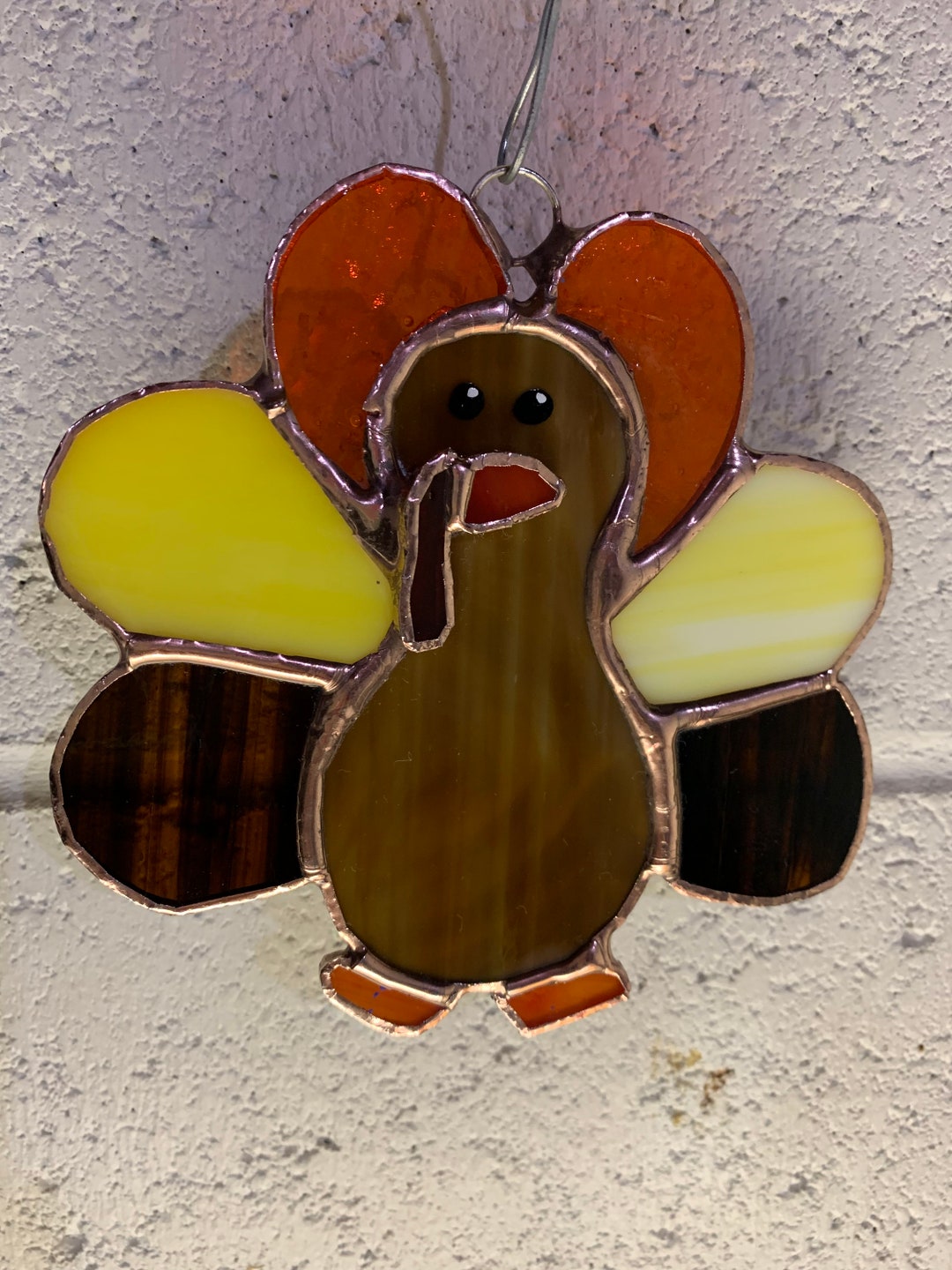 Stained Glass Happy Turkey - Etsy