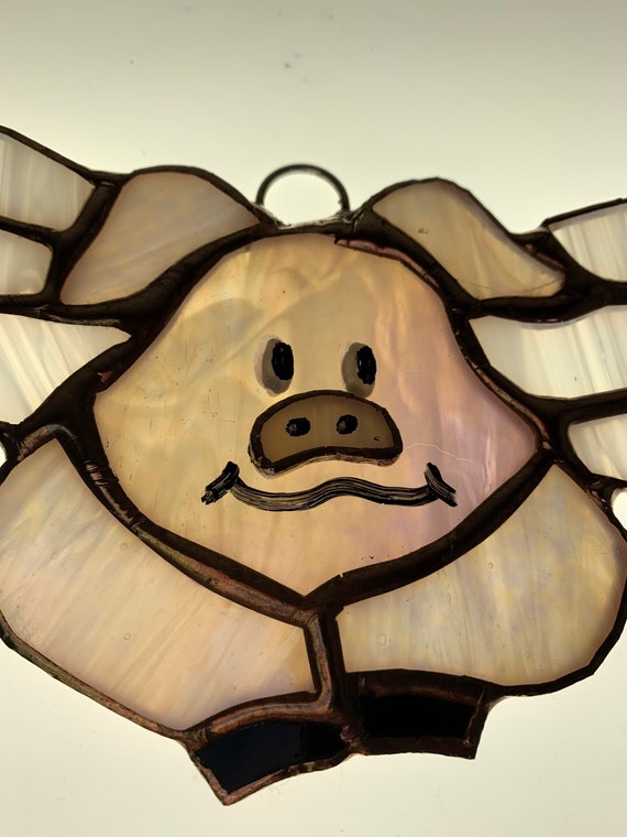 Stained Glass Pig - Etsy