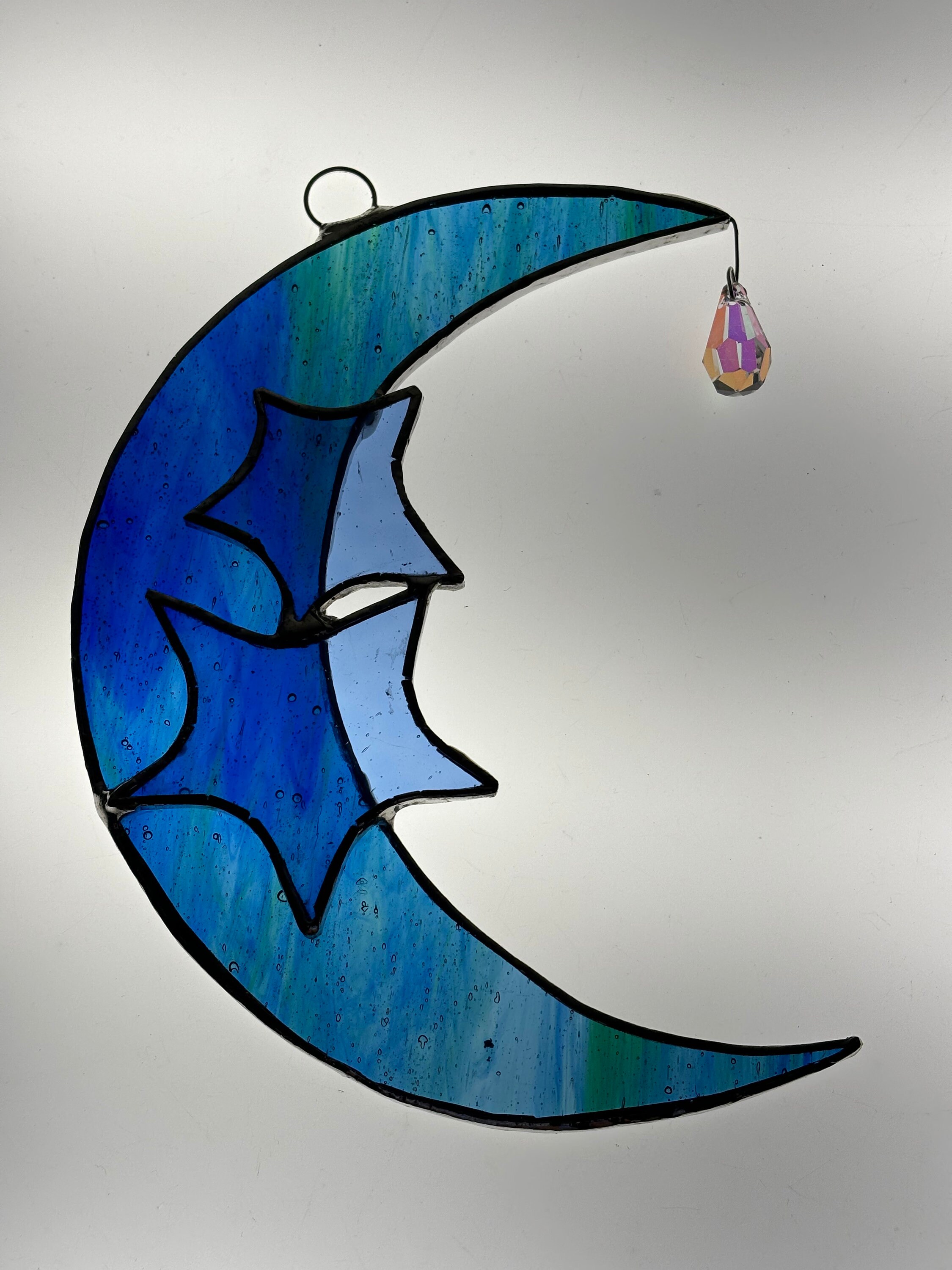Stained Glass 1/2 Moon - Etsy