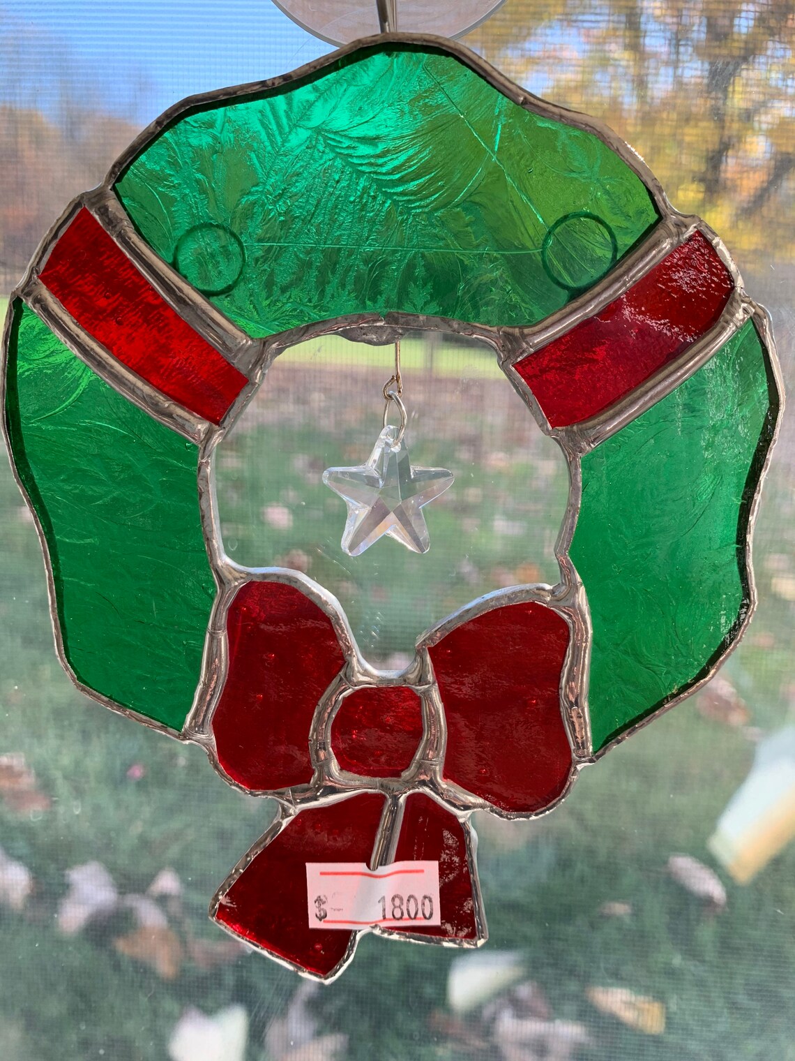 Stained glass wreath | Etsy