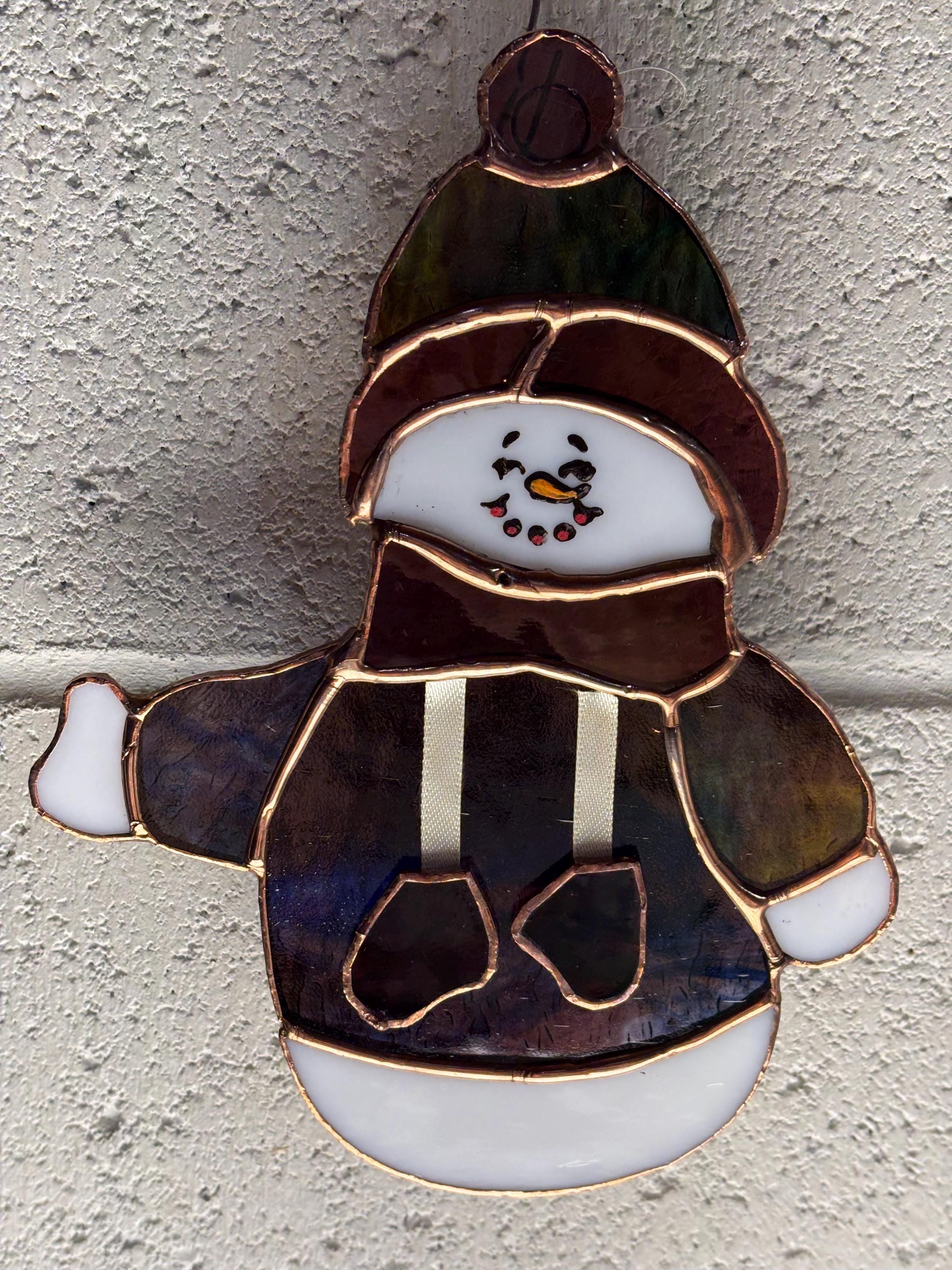 Stained Glass Snowman - Etsy