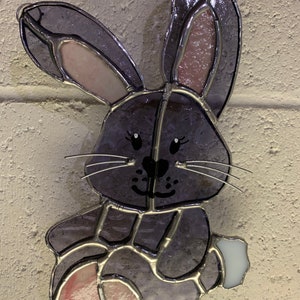Cute Stained Glass Bunny - Etsy