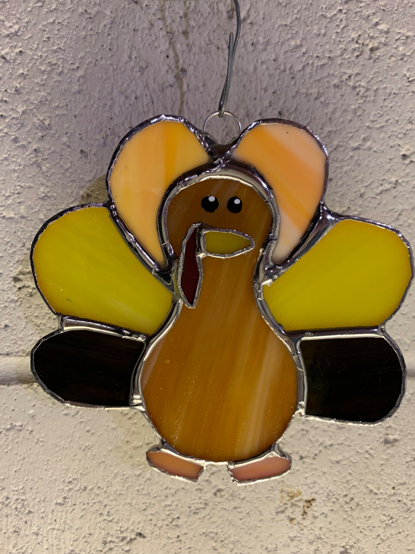 Stained Glass Happy Turkey - Etsy