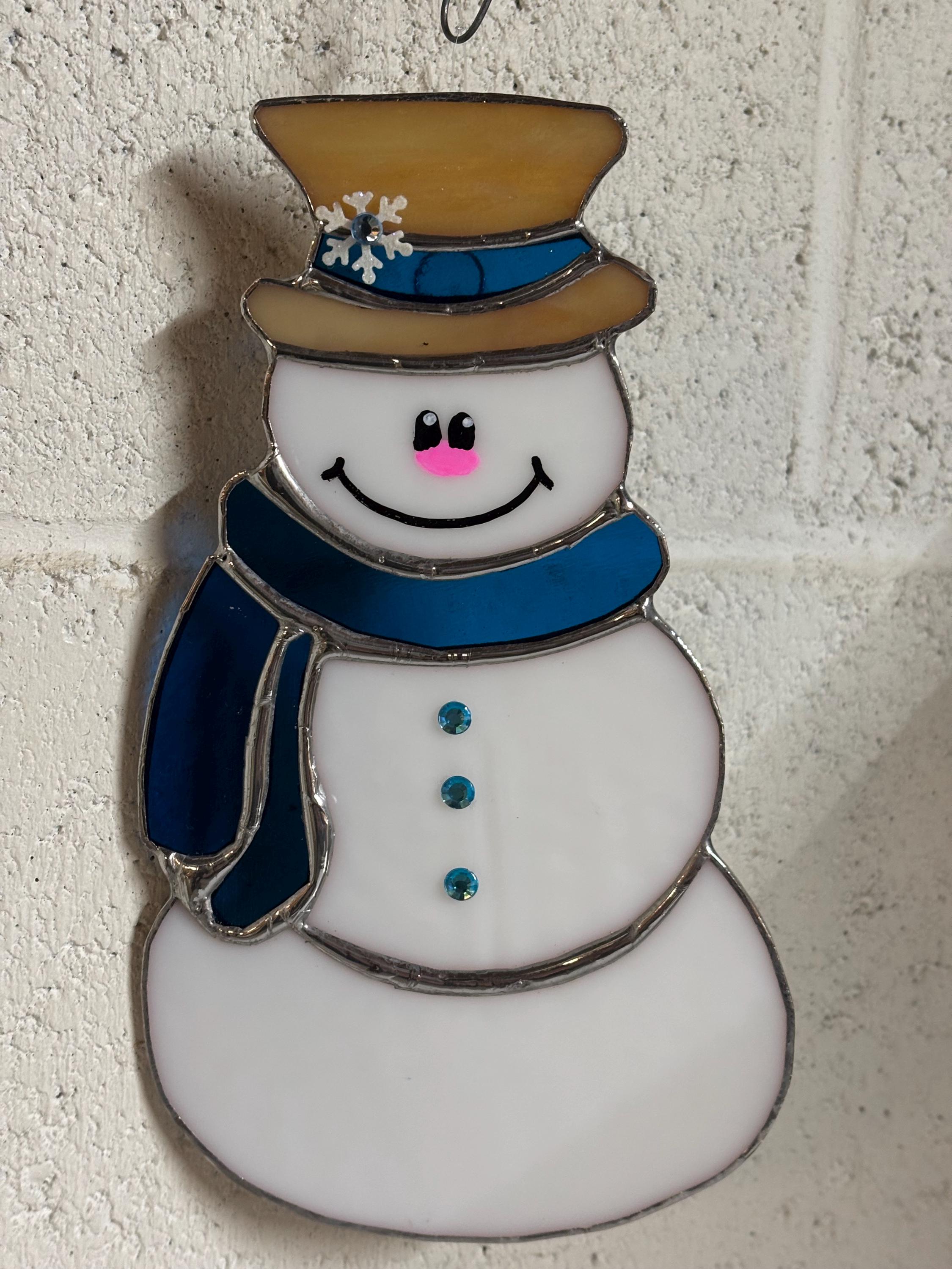 Stained Glass Snowman - Etsy