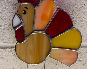 Stained Glass Thanksgiving Turkey the Gobbler - Etsy