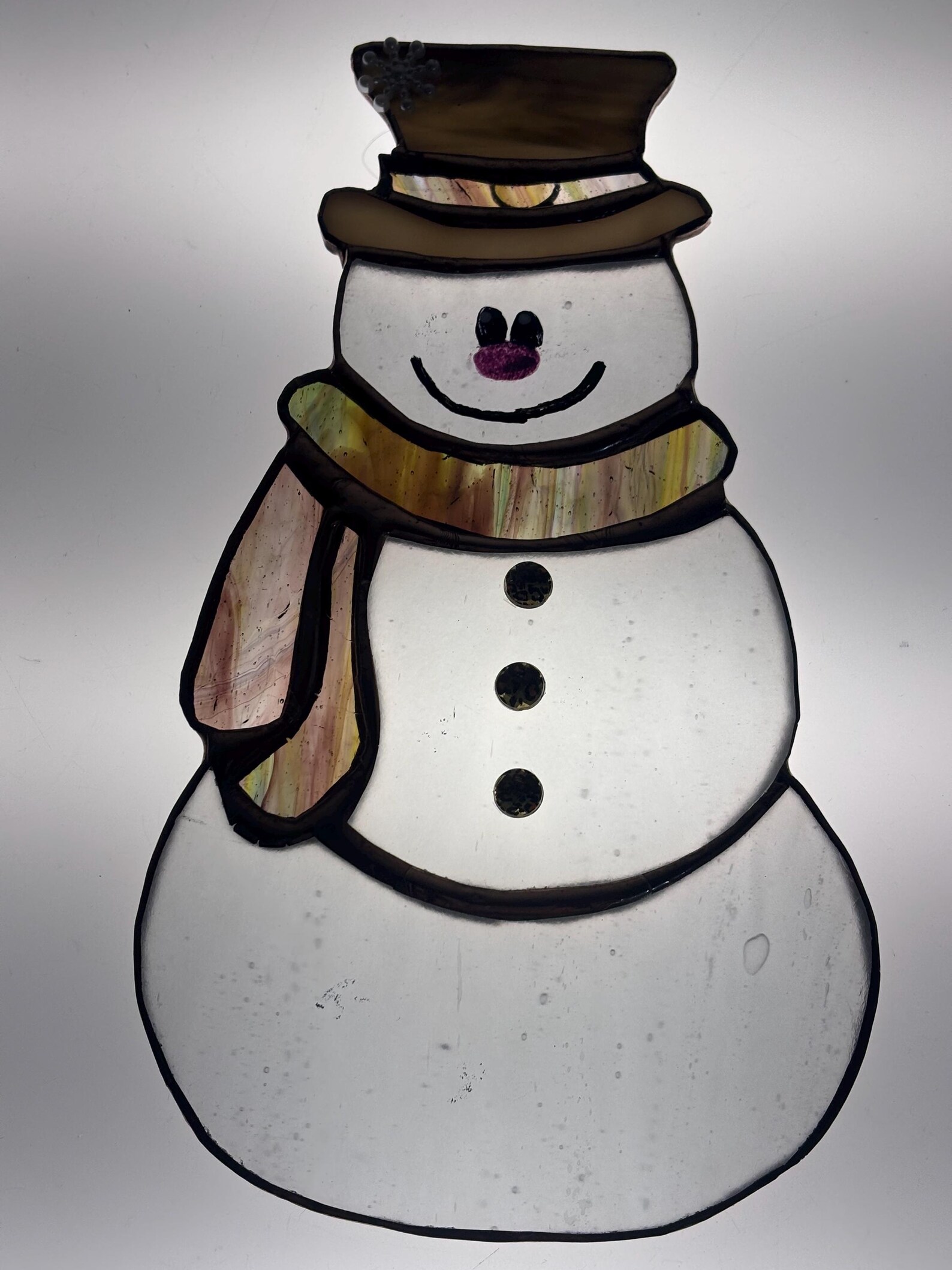 Stained Glass Snowman - Etsy