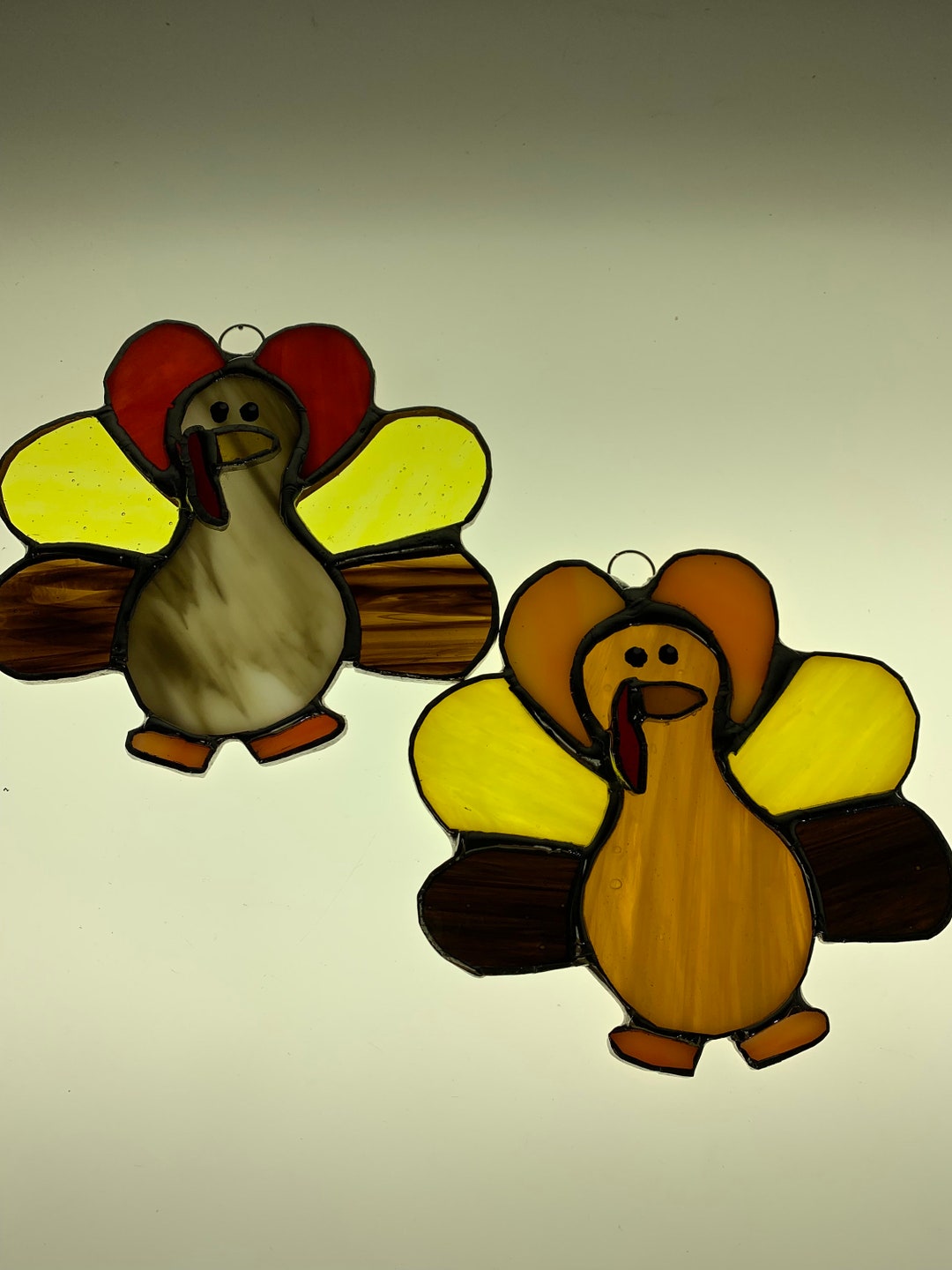 Stained Glass Happy Turkey - Etsy