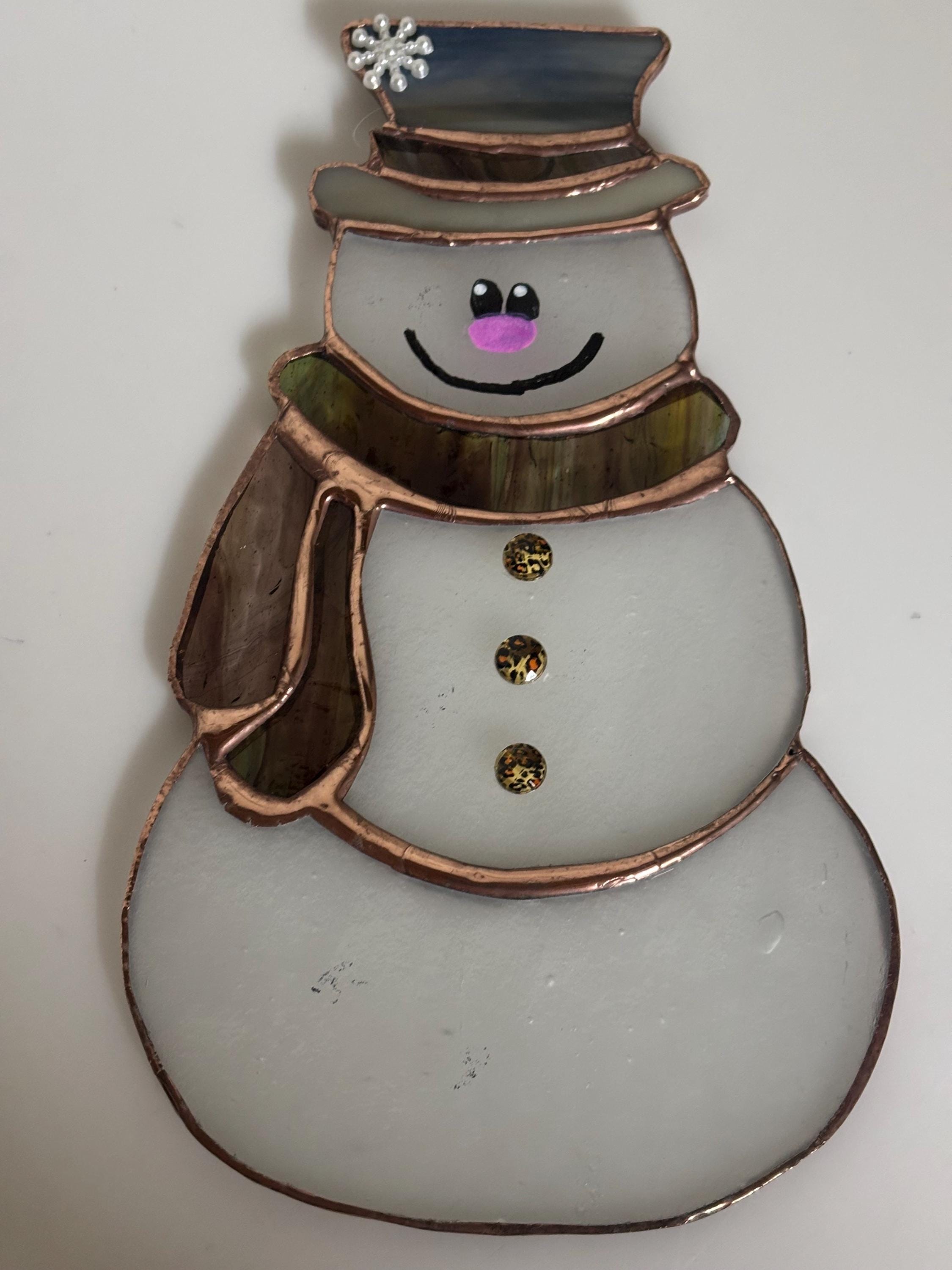Stained Glass Snowman - Etsy