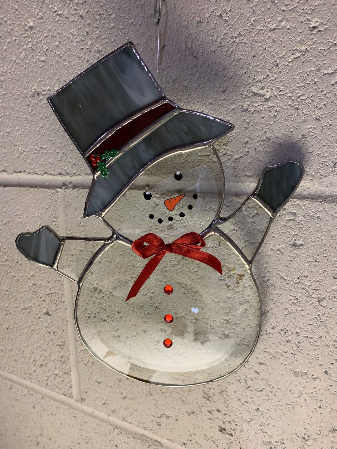 Stained Glass Snowman - Etsy