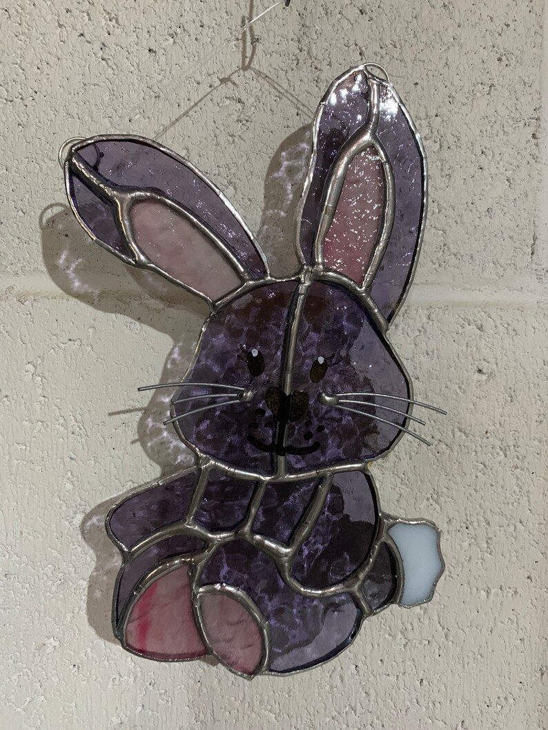 Cute Stained Glass Bunny - Etsy