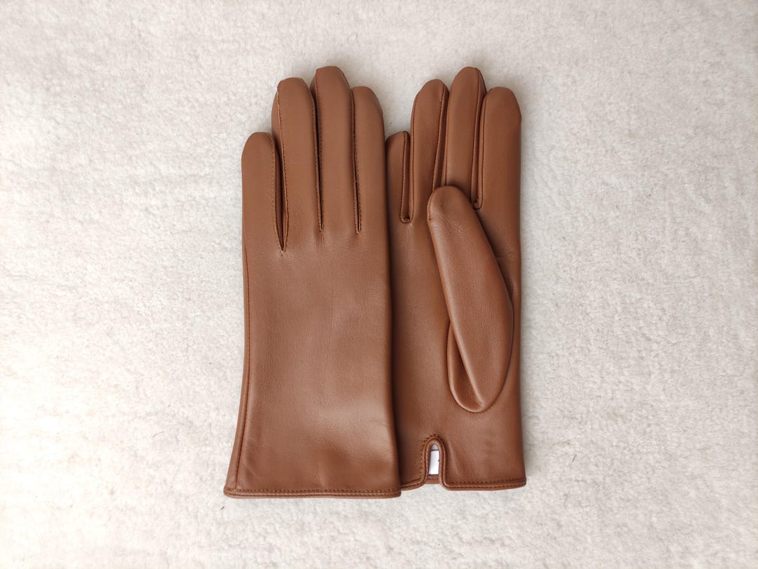Luxury Leather Gloves, Cashmere Silk Lined, Warm Winter Gloves - Etsy