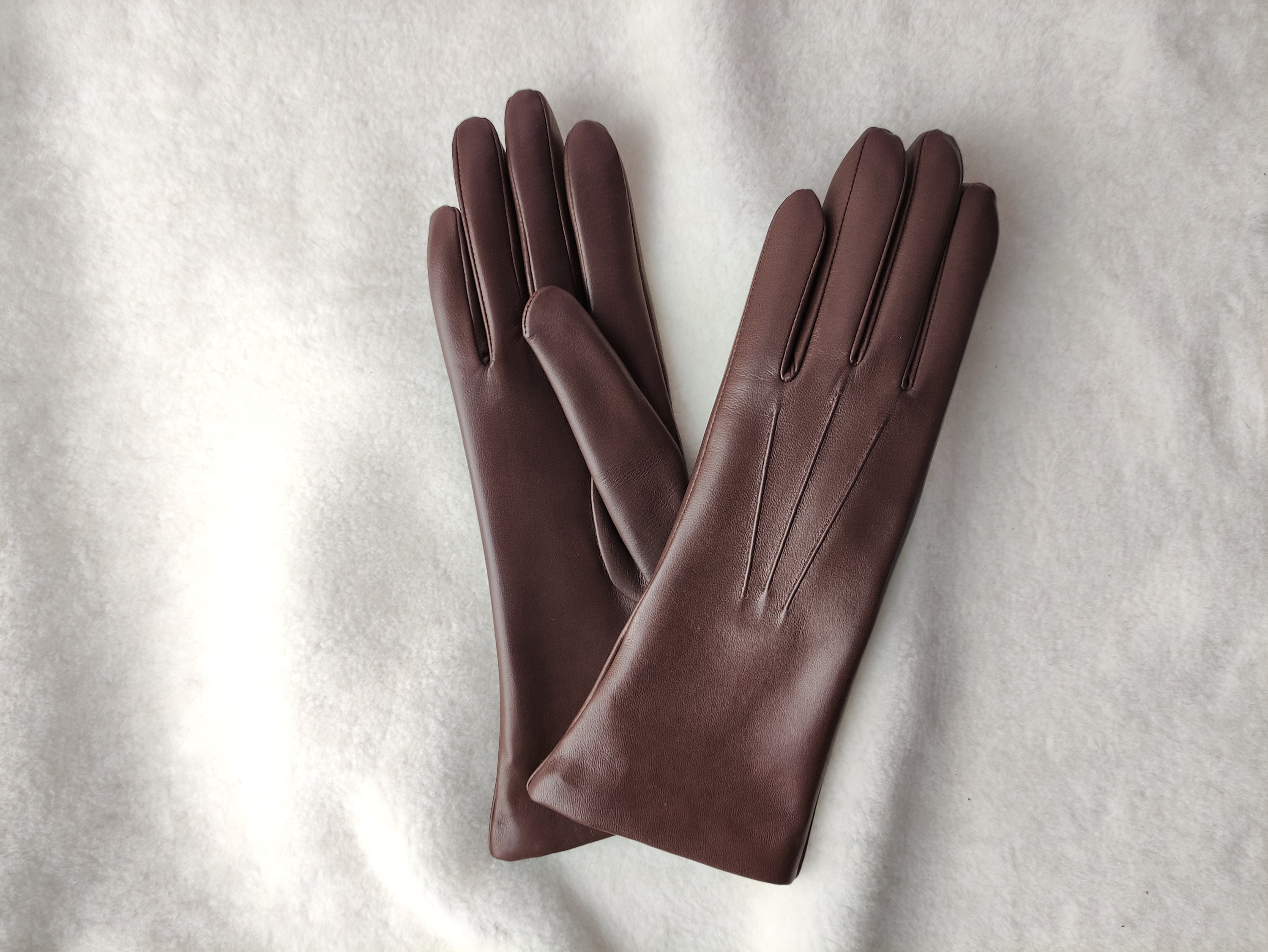 Cashmere / silk lined leather gloves Handmade Gloves for | Etsy