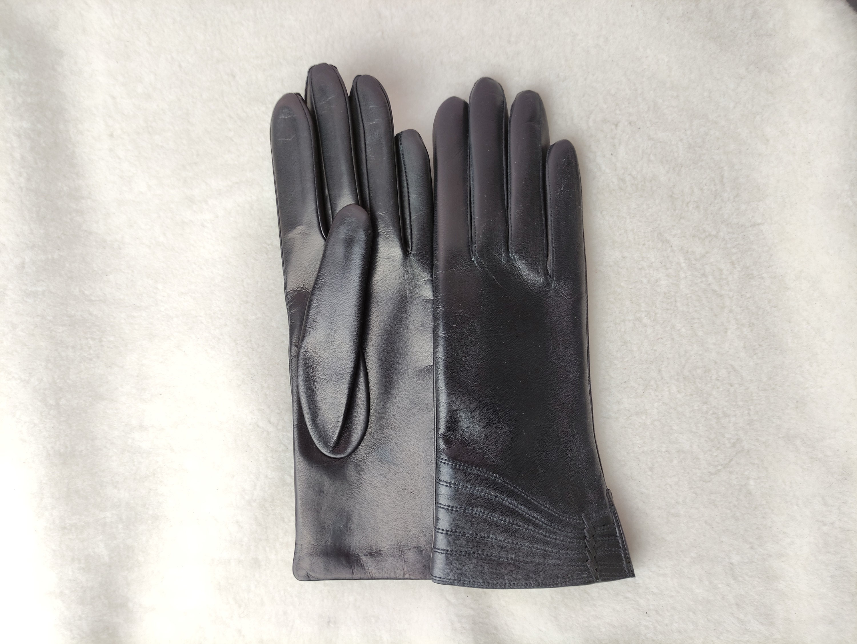 Cashmere / Silk Lined Leather Gloves Handmade Ladies Gloves | Etsy
