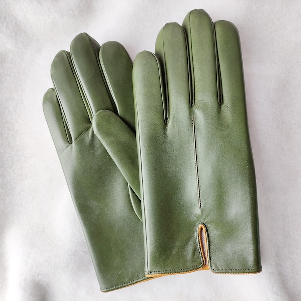 Red Leather Gloves - Etsy