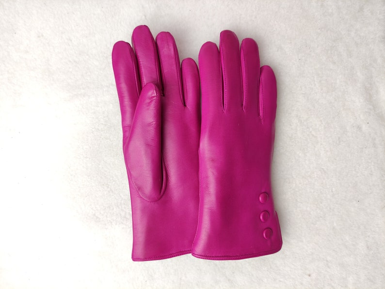 Rabbit or Sheep Fur-lined Leather Gloves Handmade Ladies | Etsy