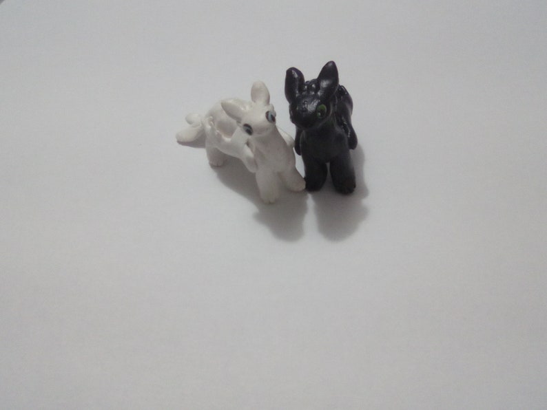 Toothless and Light Fury Clay Art - Etsy