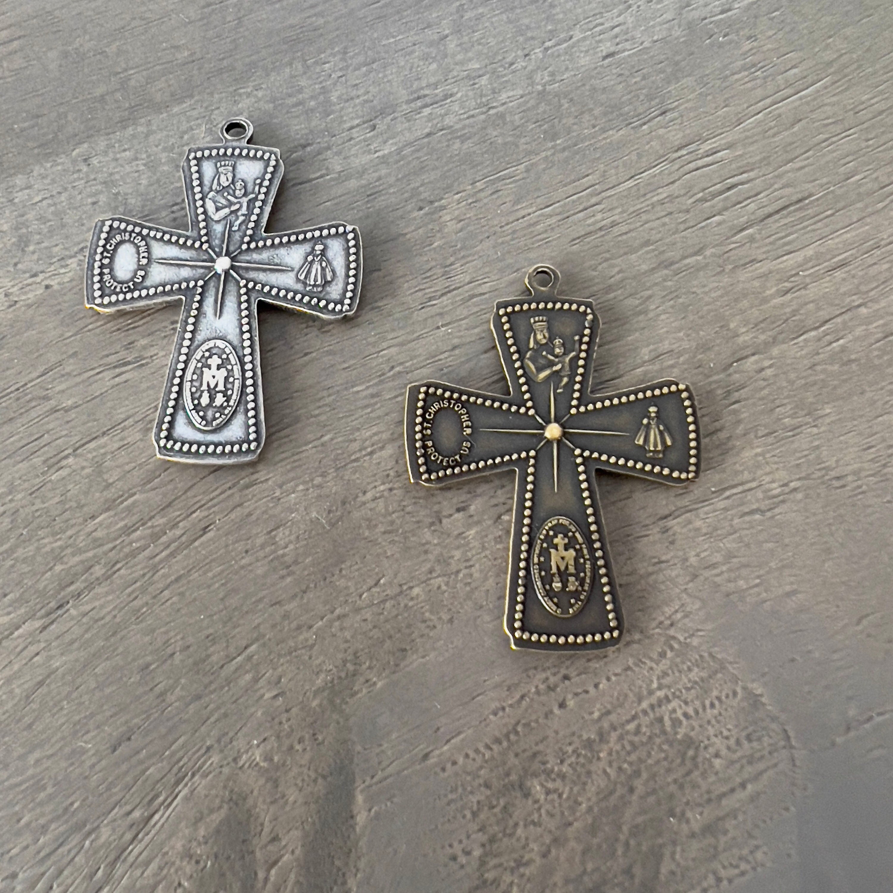 Catholic Religious Medals-four Way Medal-cruciform-catholic Symbols ...