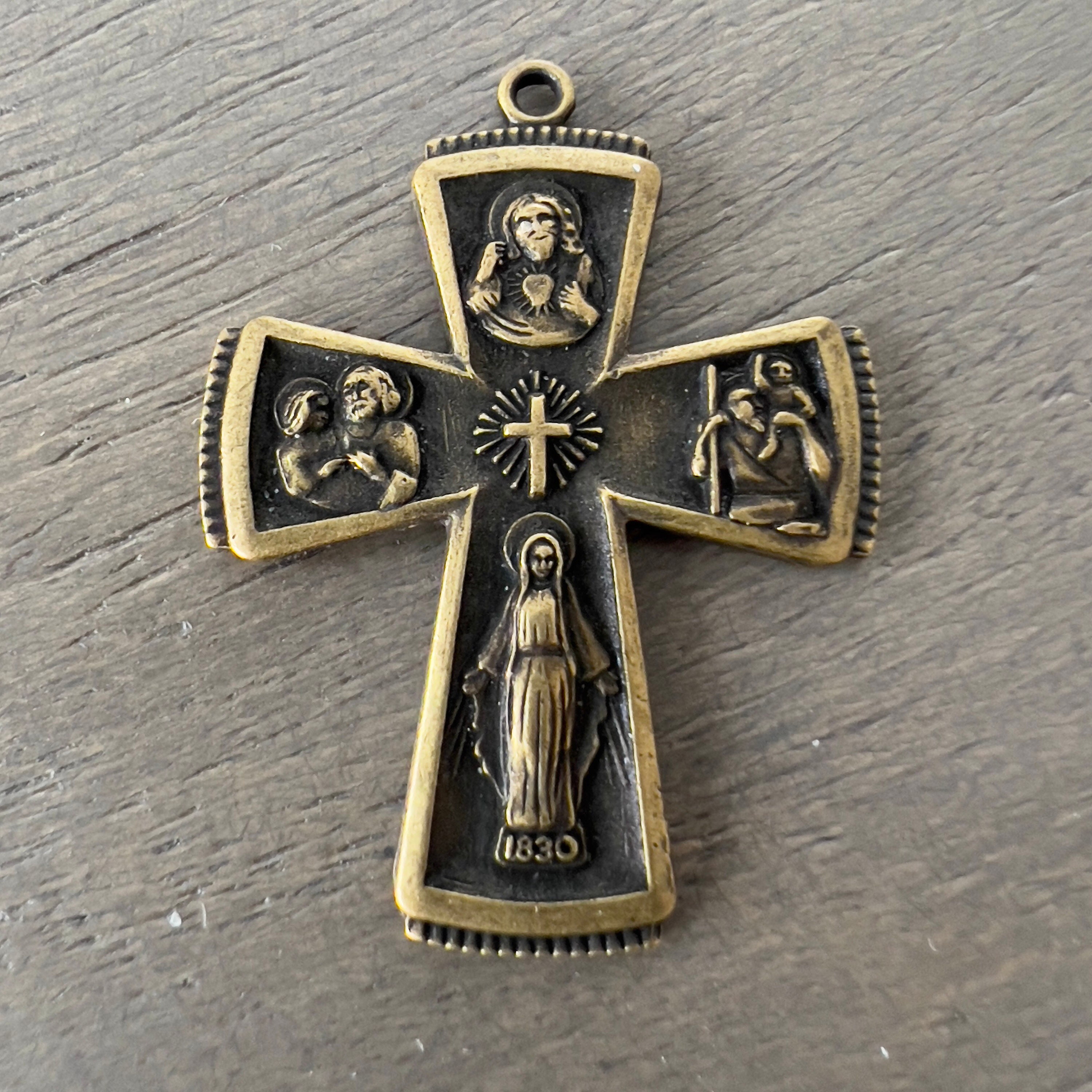 Catholic Religious Medals-four Way Medal-cruciform-catholic Symbols ...