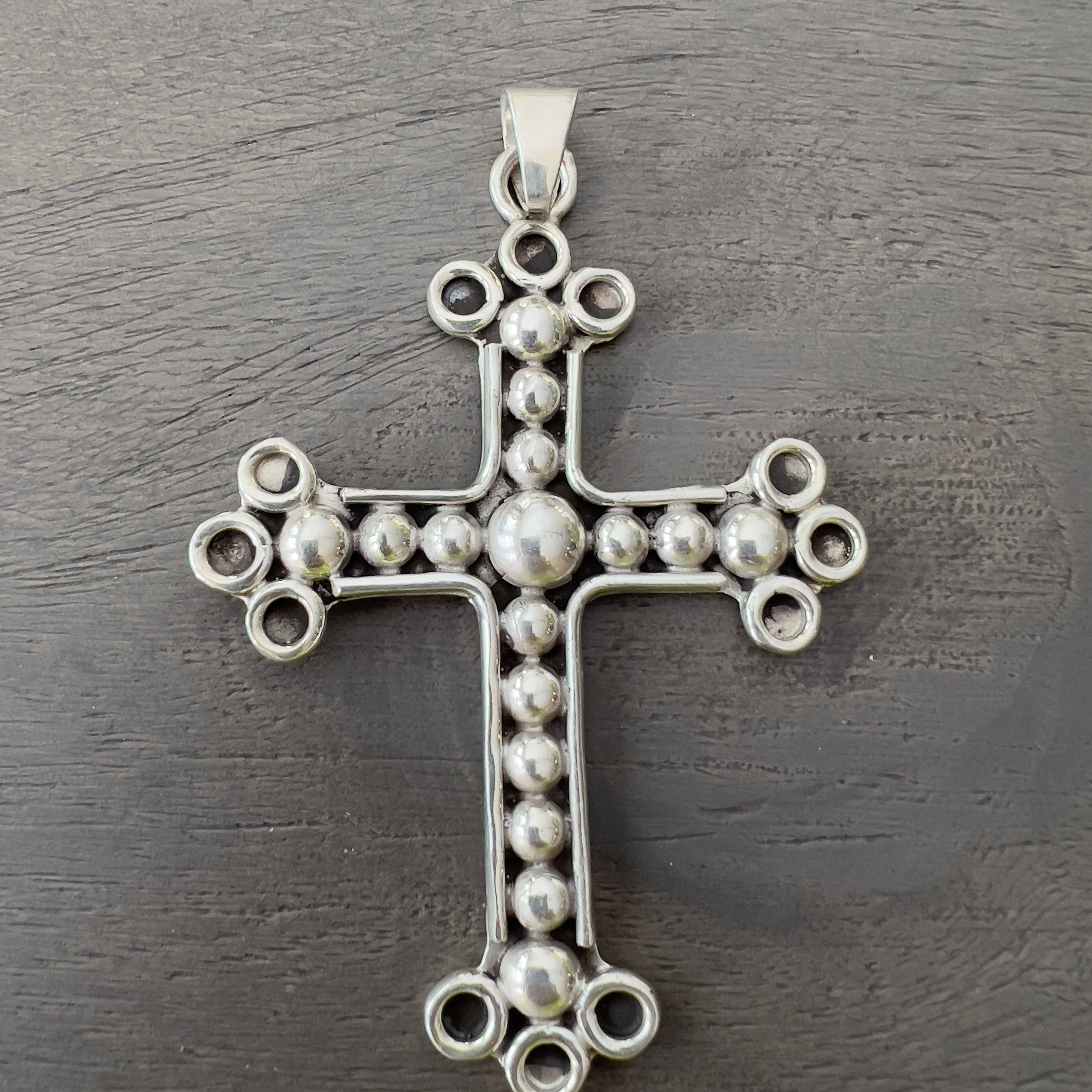 Large Sterling Silver Cross Pendant-ornate Silver Pendant-925 Pendant ...