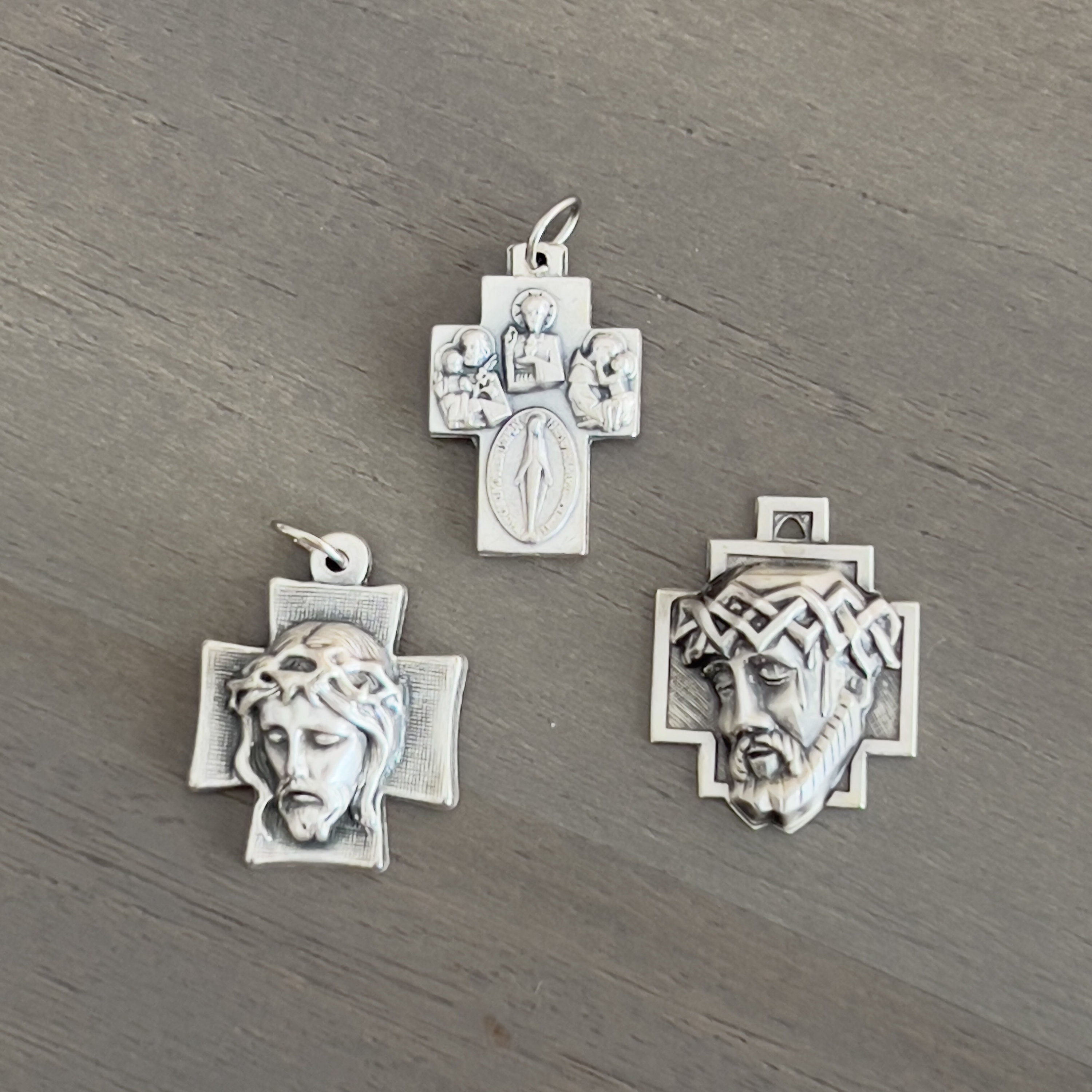 Catholic Four Way Medal-religious Medal-cruciform-catholic Symbols ...