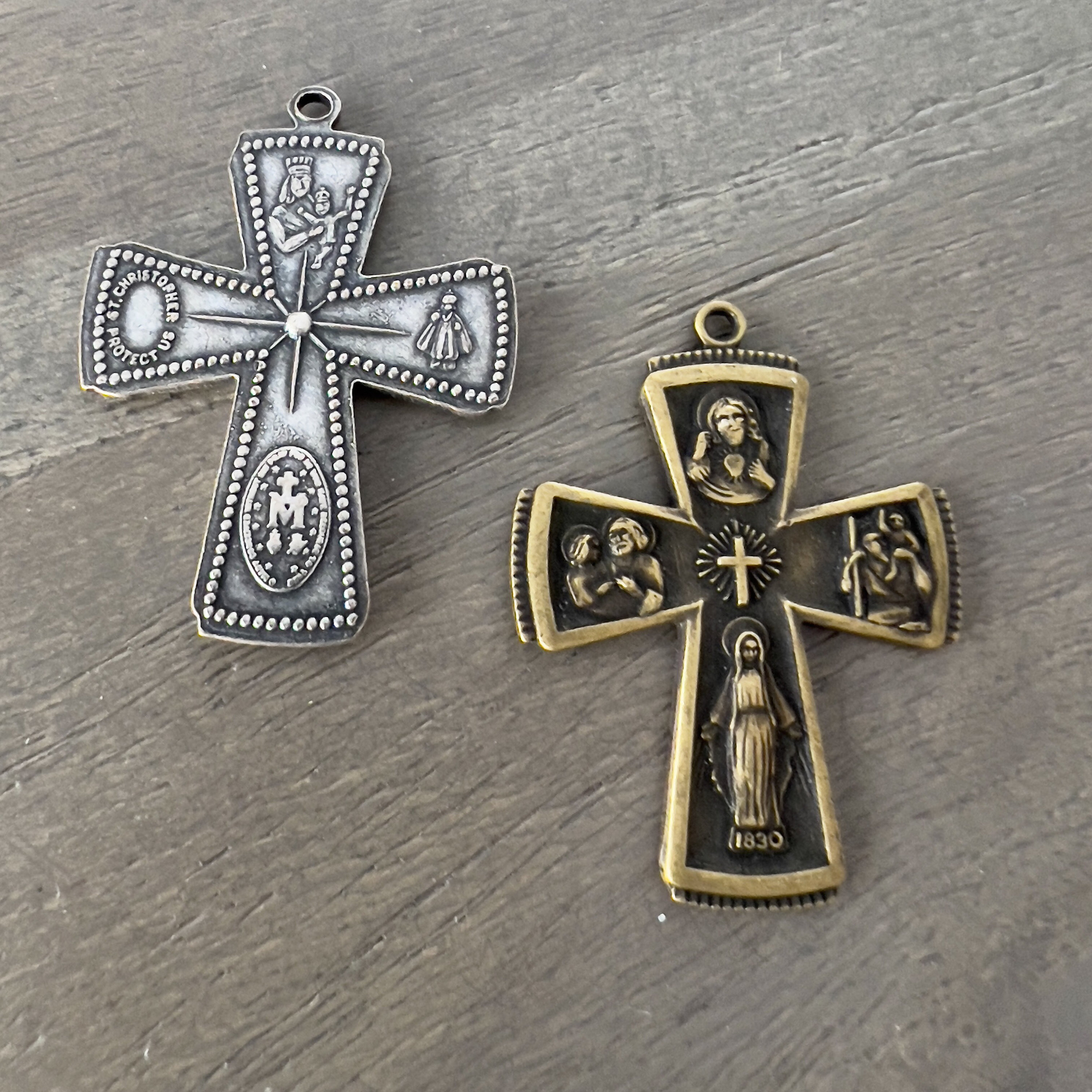 Catholic Religious Medals-four Way Medal-cruciform-catholic Symbols ...