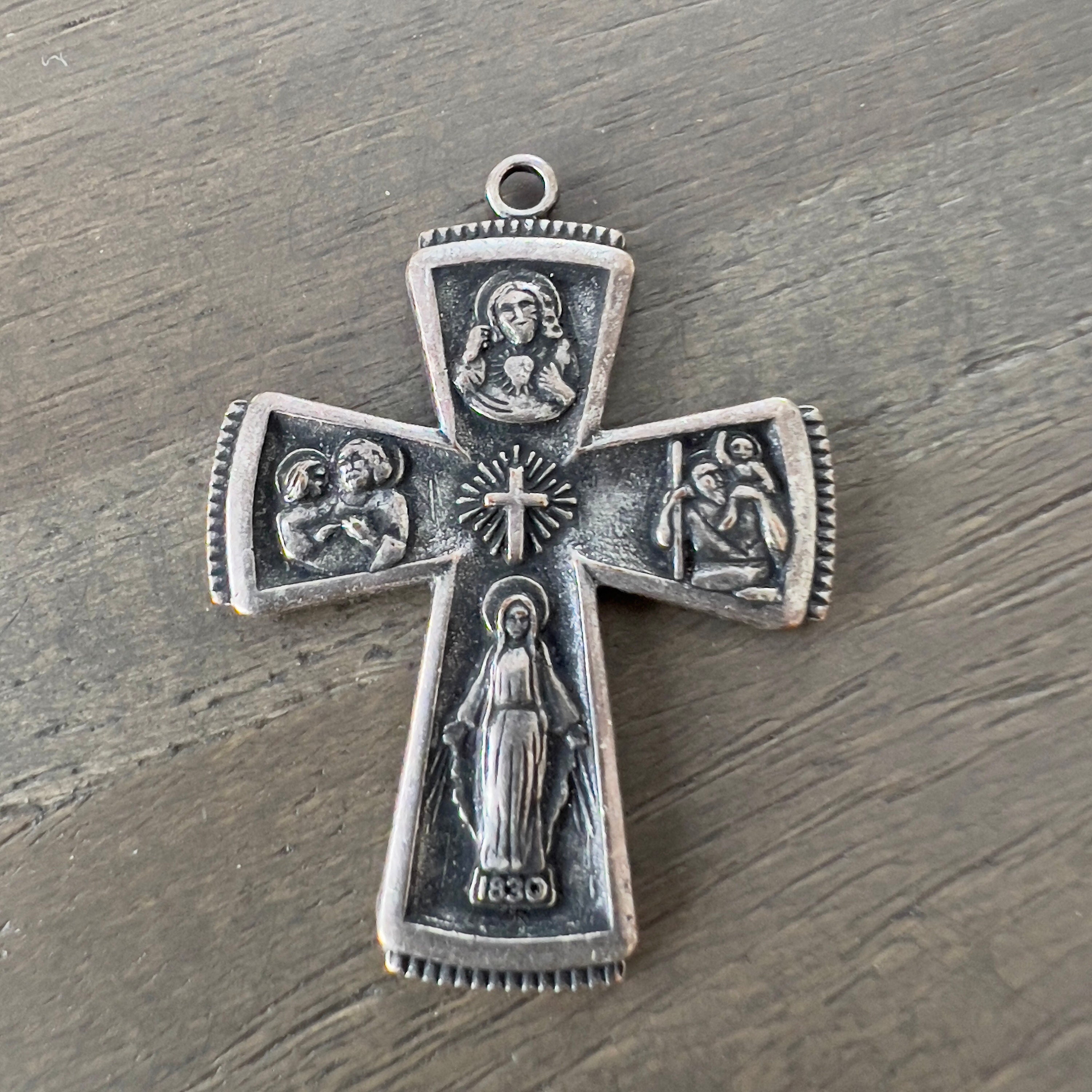 Catholic Religious Medals-four Way Medal-cruciform-catholic Symbols ...