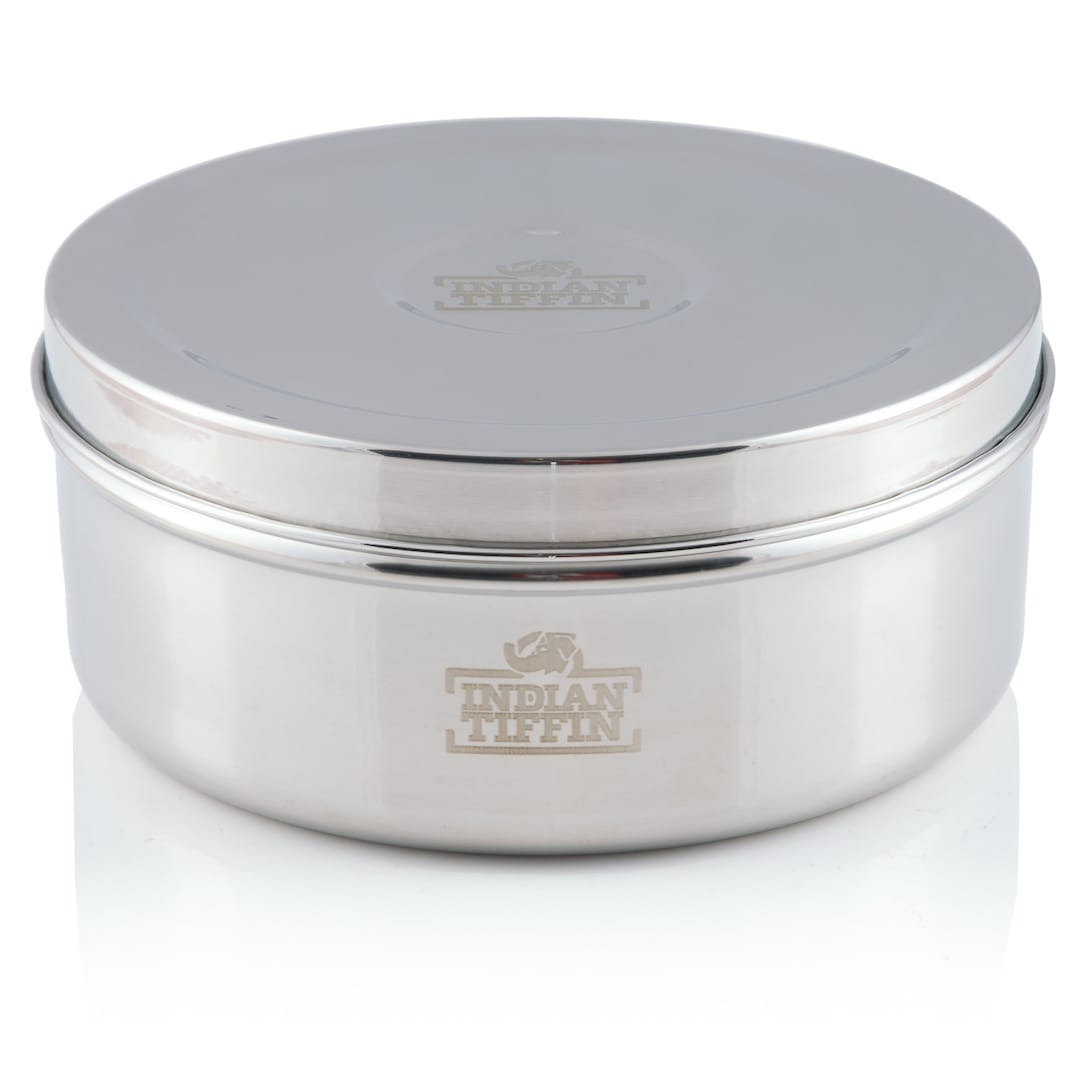 Indian Tiffin Masala Dabba, Steel Lid With Steel Pots, Free Spice ...