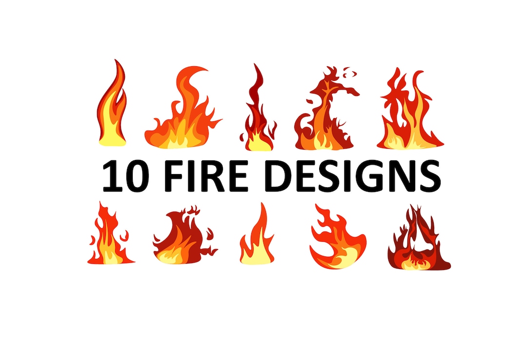 Fire Bundle PNG - Fire Cliparts - Etsy