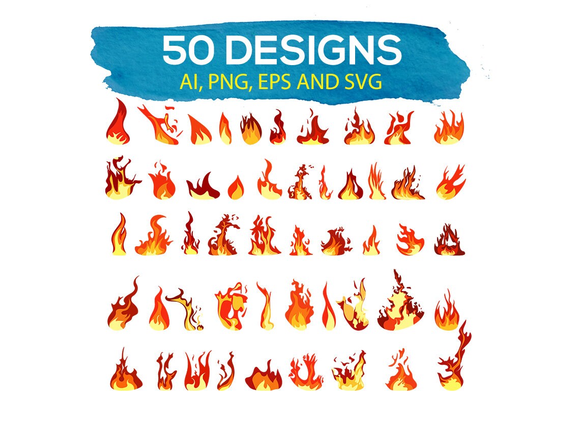 Fire Bundle SVG - Fire Cliparts - Etsy