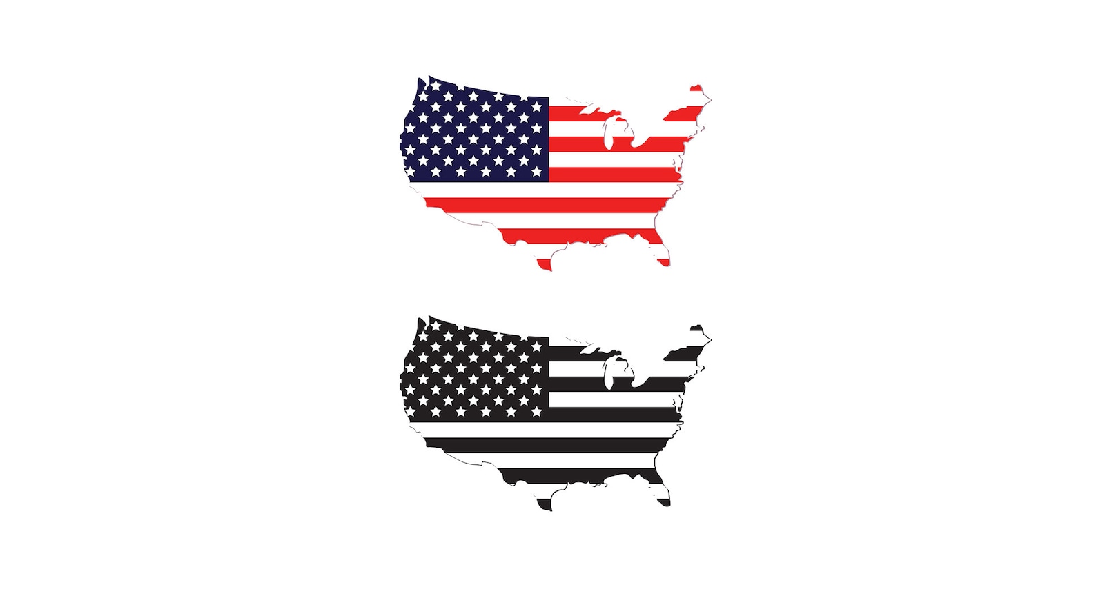 USA Map Flag SVG Vector of American Map - Etsy