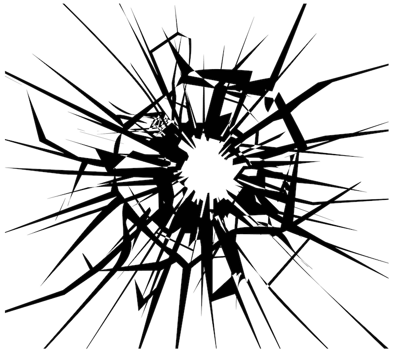 Broken Glass PNG - Cracked Glass Vector - Etsy