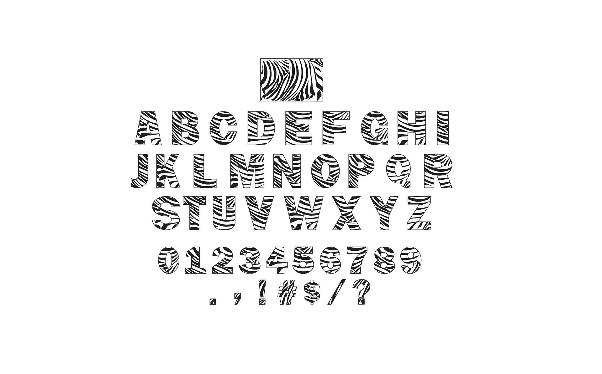 Zebra Alphabet - Zebra Font Vector A-Z - Etsy