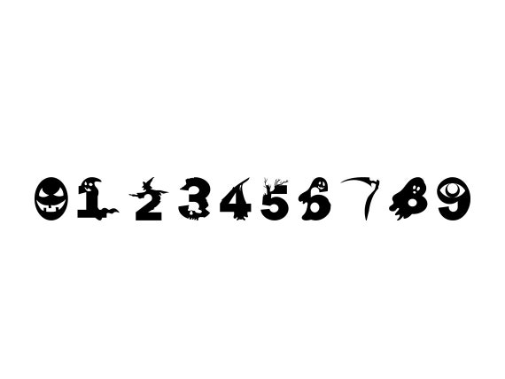 Halloween Number Fonts