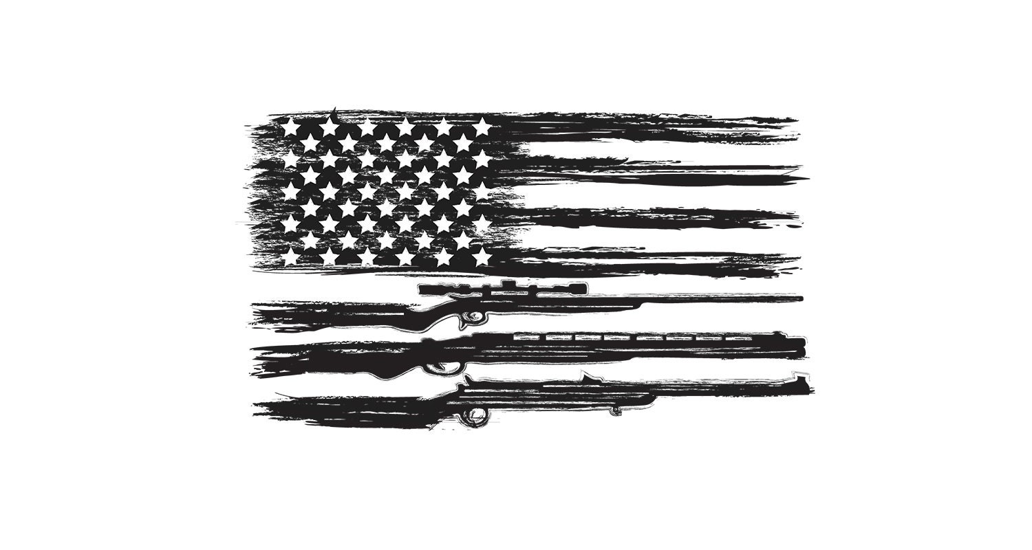 American Gun Flag - Hunting USA Flag - Etsy