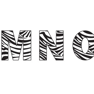 Zebra Alphabet - Zebra Font Vector A-Z - Etsy