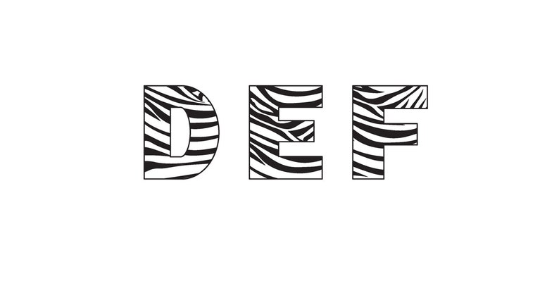Zebra Alphabet - Zebra Font Vector A-Z - Etsy