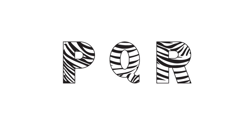 Zebra Alphabet Zebra Font Vector A-Z - Etsy