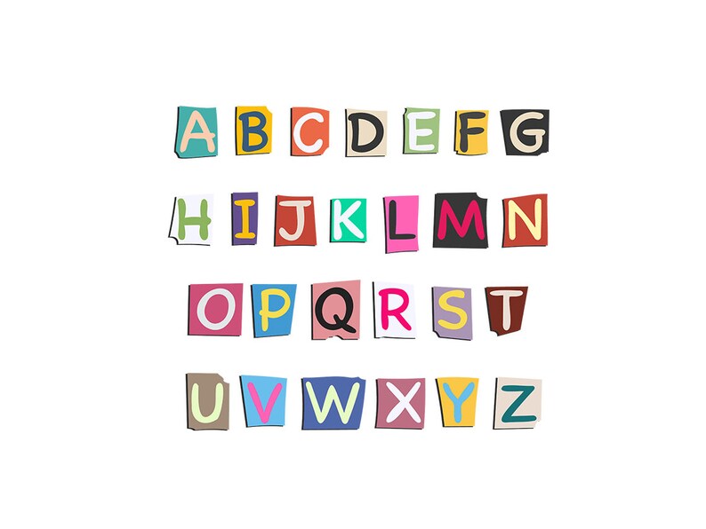Anonymous Letters SVG - Newsletter Alphabet SVG - Etsy