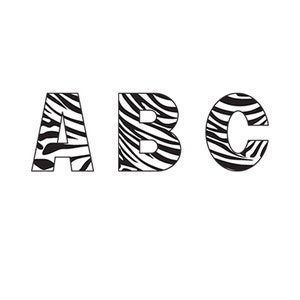 Zebra Alphabet - Zebra Font Vector A-Z - Etsy