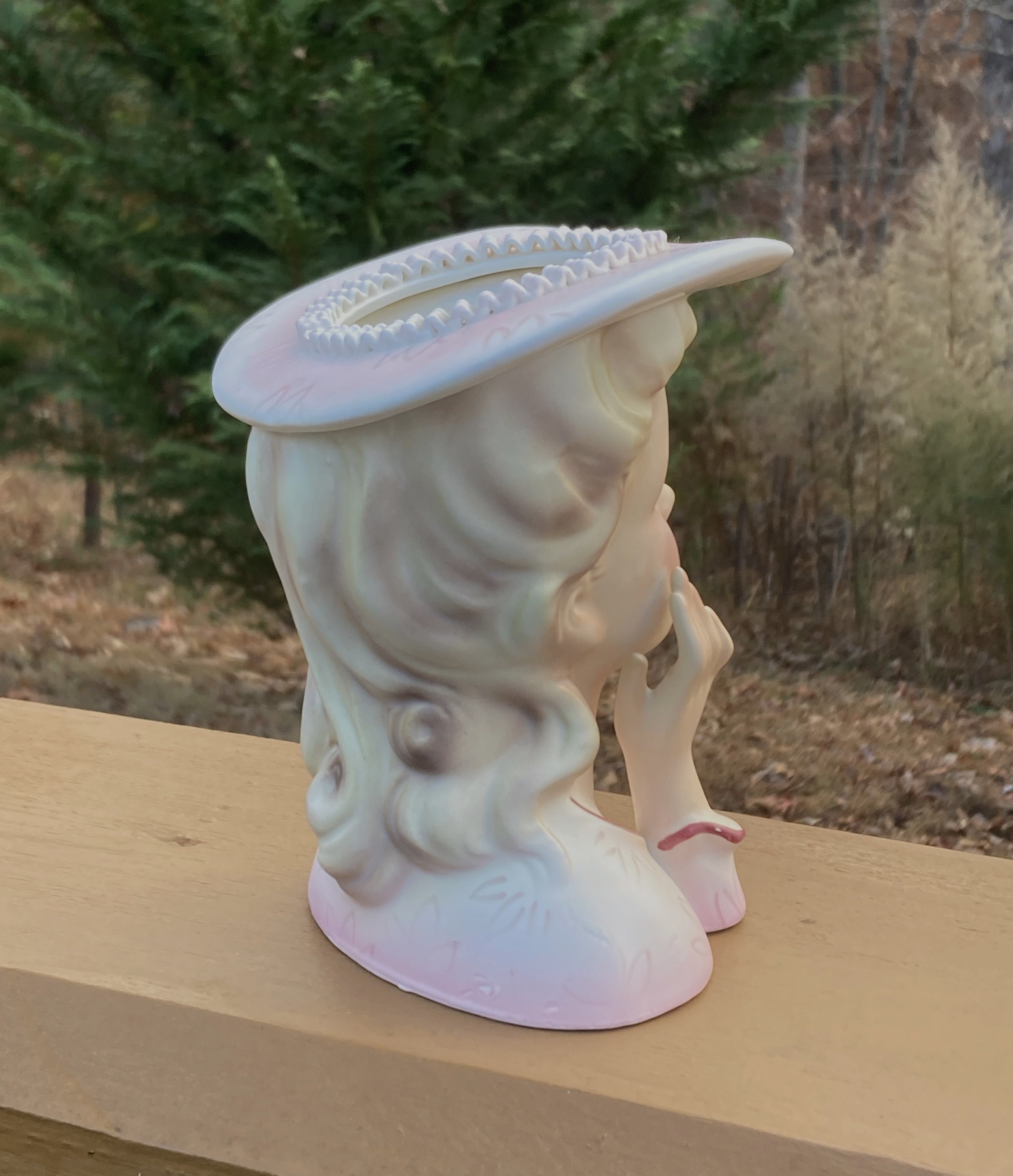 6 Vintage Lefton 4070 Pink Lady Head Vase - Etsy