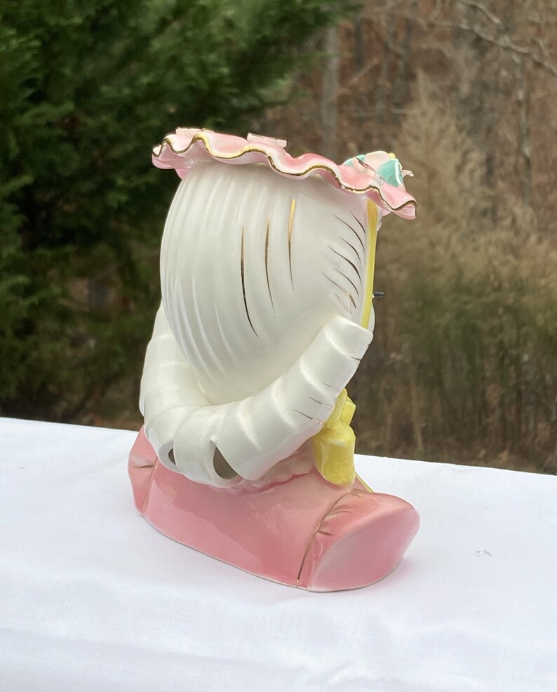 6" Vintage LEFTON Pink Barbara Lady Head Vase - Etsy