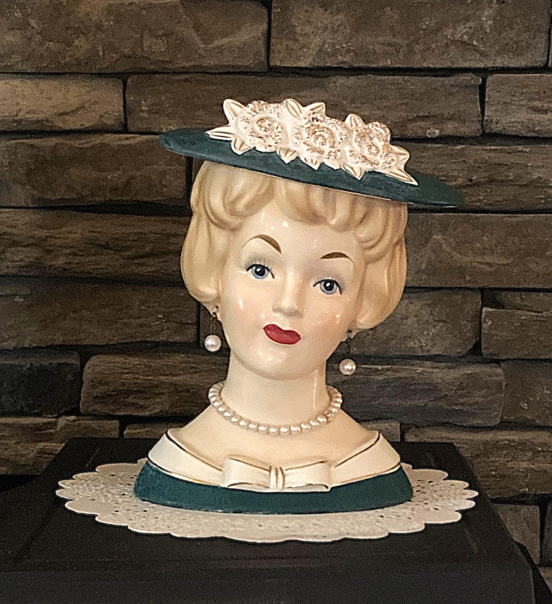 Large 7 1/4" Vintage Relpo K1053L Lady Head Vase - Etsy