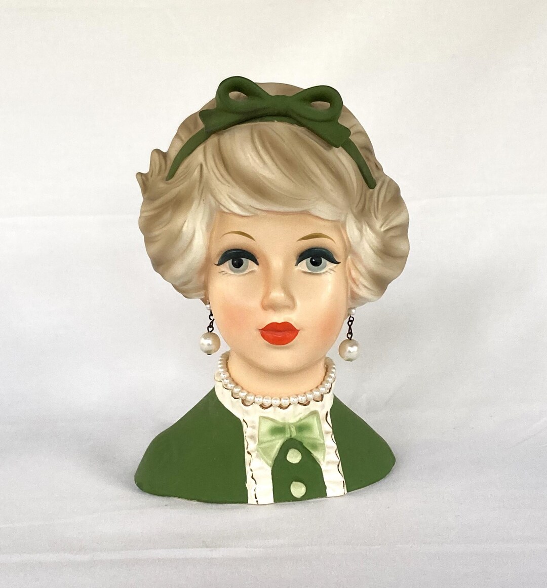 Large 7" Vintage RELPO 2045 Lady Head Vase - Etsy