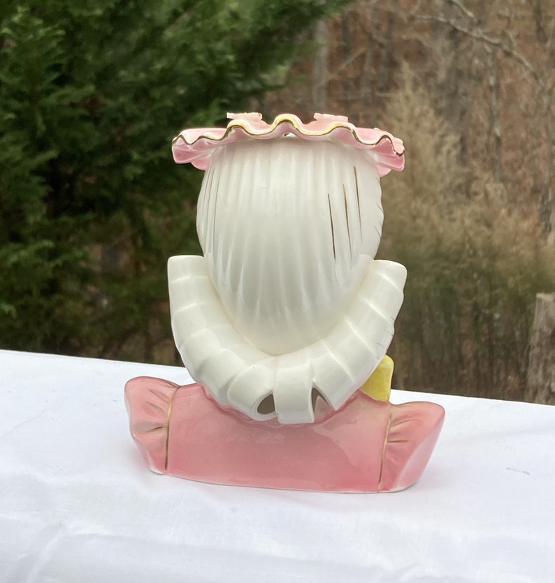 6" Vintage LEFTON Pink Barbara Lady Head Vase - Etsy