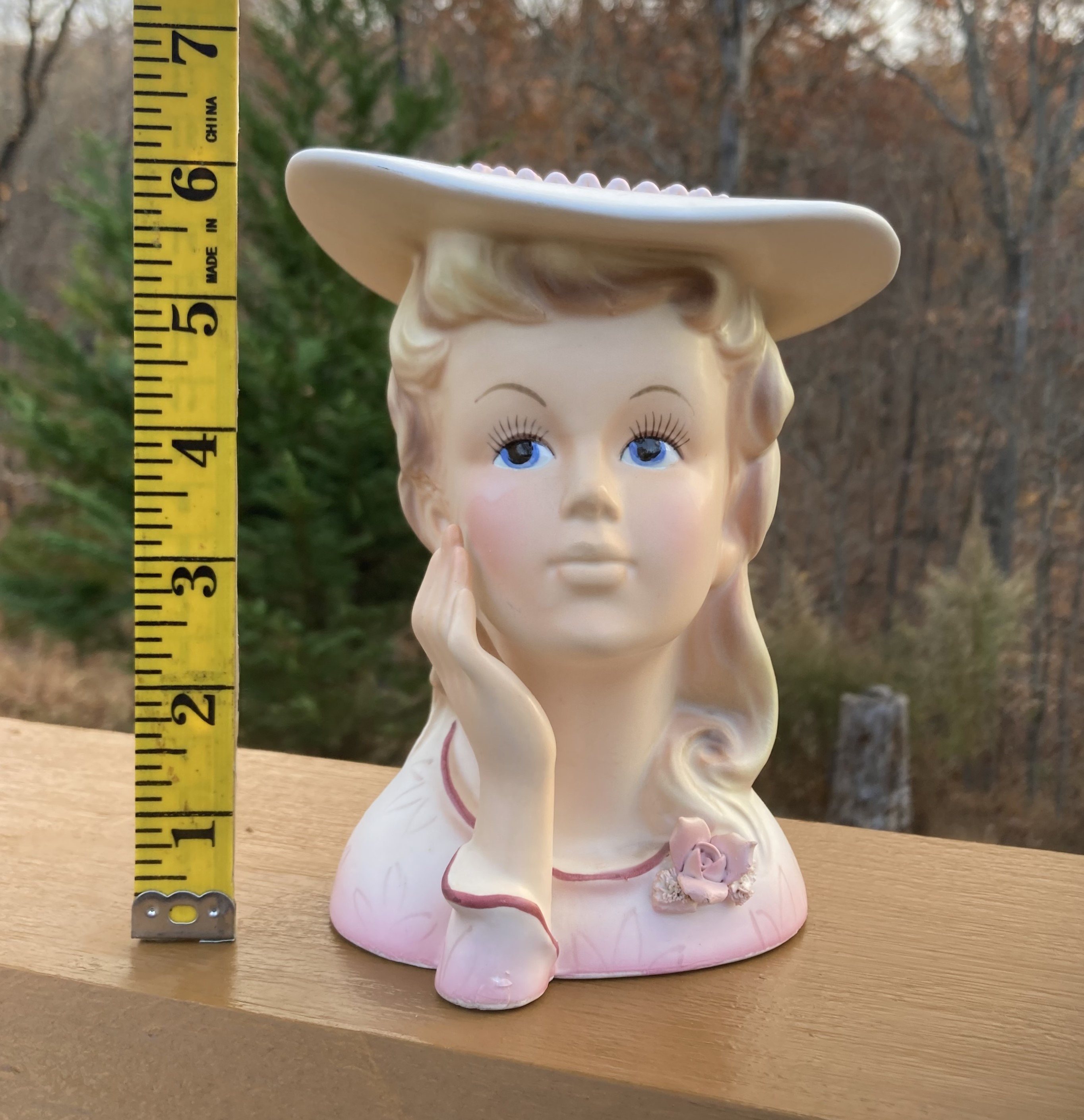 6 Vintage Lefton 4070 Pink Lady Head Vase - Etsy