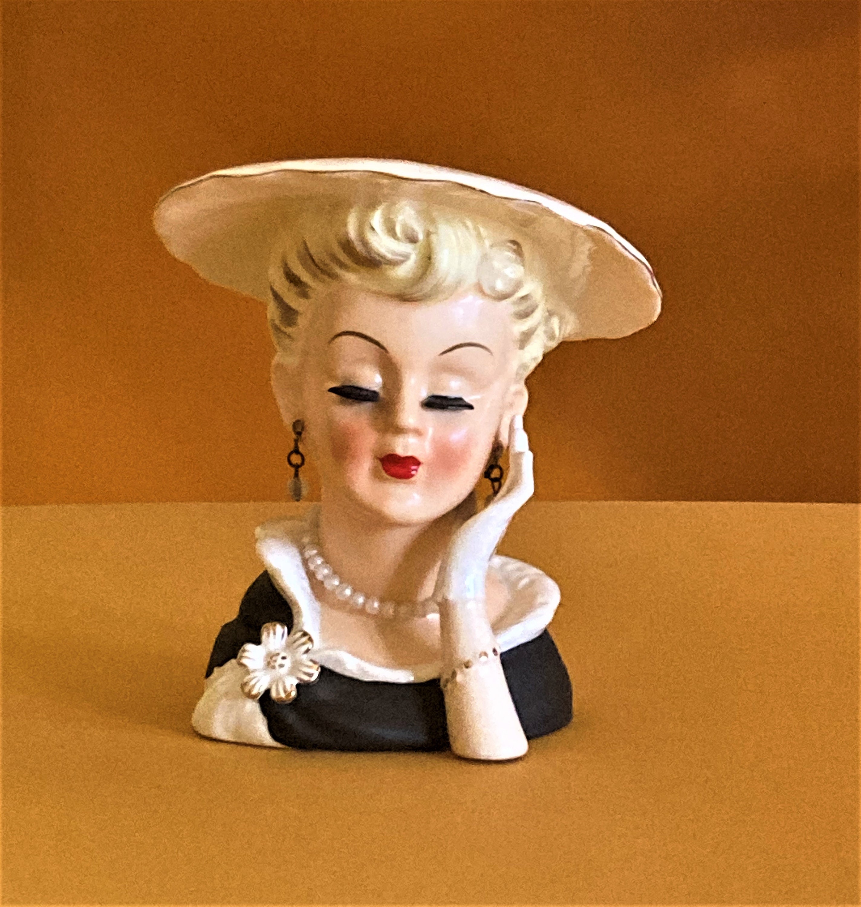 6" Vintage Lady Headvase - Etsy