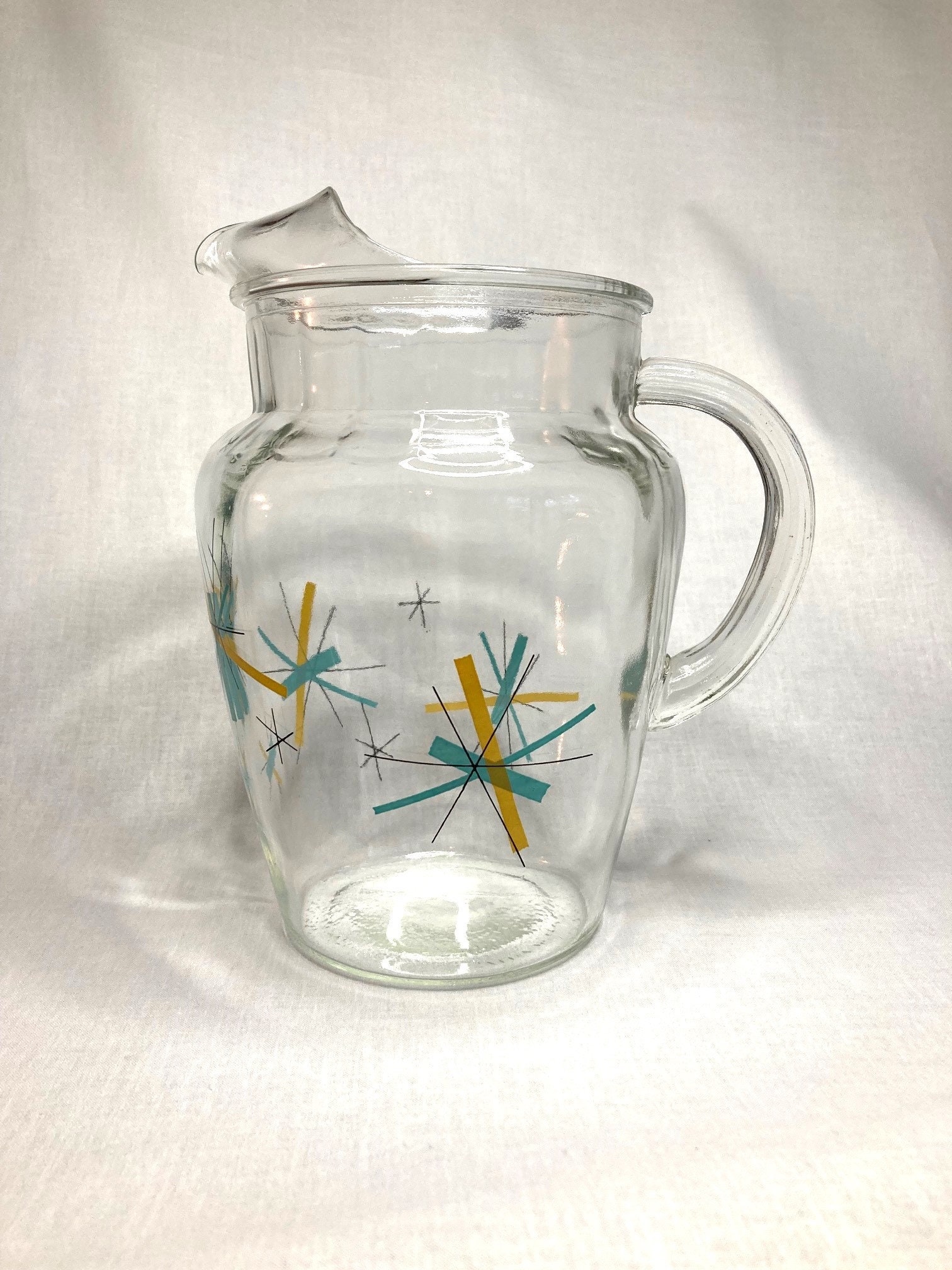 Rare Vintage Anchor Hocking Atomic Salem North Star Pitcher With Ice ...