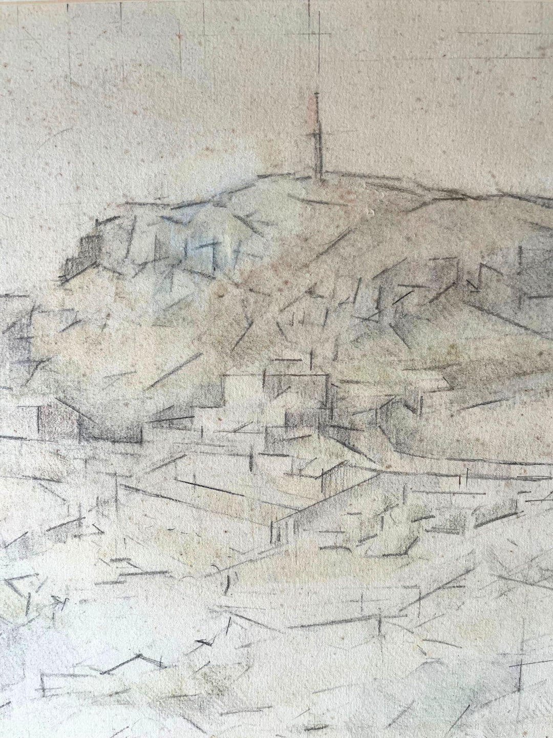 Realist Bristol Landscape Drawing by John David Ferguson 20th Century ...